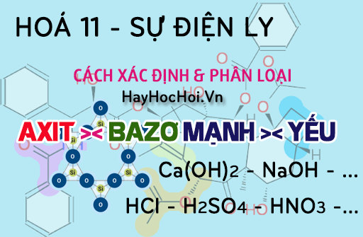 Cách xác định và phân biệt axit mạnh, axit yếu, bazơ mạnh, bazơ yếu ...